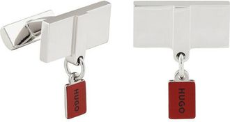 HUGO BOSS Manschettenkn&ouml;pfe E-Hugotag-Cuf 50523082 Silberfarben