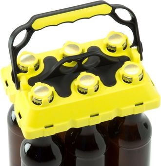 Bob CLICK-IT BOB The Bottle Buddy Flaschenträger I Trage-Hilfe für bis zu 6 Bier-Flaschen I cooles & praktisches Gadget für Deine Party - für 0,33 l Glas-