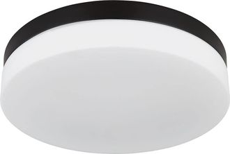Globo Lighting Globo Deckenleuchte - &Oslash; 30 cm - Schwarz - Wei&szlig; - Aluminium - Opalglas