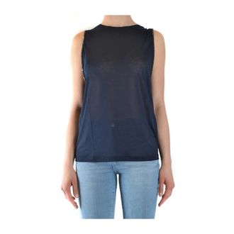 Dondup Stilvolles &auml;rmelloses Top - - Tops - Damen - Blau - XS