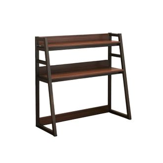 Generic 2-Tier Kleine Schreibtischregale Offene Fächer Bücherregal Schreibtisch Organizer 90 cm Höhe Hohe Tragkraft for Office Home Dormitory(Black,115cm)