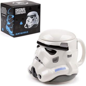 Puckator Mug en C&eacute;ramique avec Couvercle The Original Stormtrooper - Forme de casque