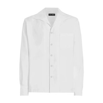 Dolce & Gabbana L&auml;ssiges Baumwollhemd in Blau - - Shirts - Herren - Wei&szlig; - L