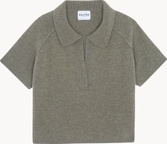 Kujten Polo femme cachemire manches courtes - Pull Aenor