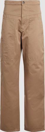 Isabel Marant Pantalon Droit Philna Sahara Coton Marron