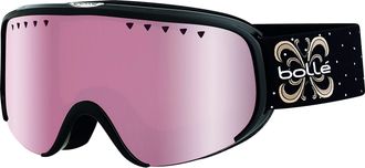 Bolle Scarlett, Black Night Shiny, Vermillon Gun Cat 2, Small-Medium, Snow Goggles, Feminine, Adult
