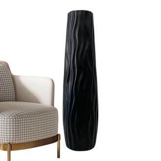 Generico Hohe Bodenvase mit 3D-Relief und Textur, Blumenvase, für Haus und Wohnzimmer, Schlafzimmer, Esszimmer, Eingang, Hochzeit, Party, Büro und Hotel