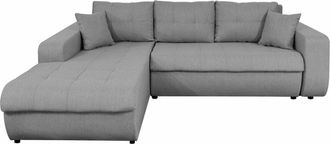 Usinestreet Canapé dangle SUZIE convertible en Tissu - Angle Gauche, Gris clair