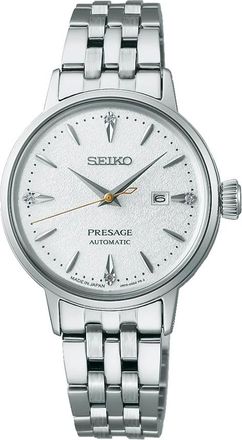 Seiko Femme, Accessoires, Gris, Taille: ONE Size Montre Presage Cocktail Automatique 3 aiguilles date