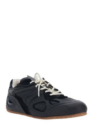 Axel Arigato Mens Sneakers Slow Runner Black Leather-Suede Trainers