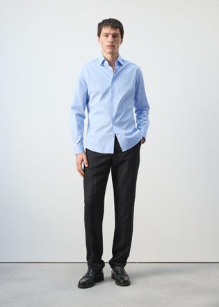Mango Chemise 100 % coton rayures slim-fit bleu ciel - Homme - XXL - MANGO MAN