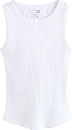 Next Damen Standard Geripptes Tr&auml;gertop mit Racerback Wei&szlig; 46