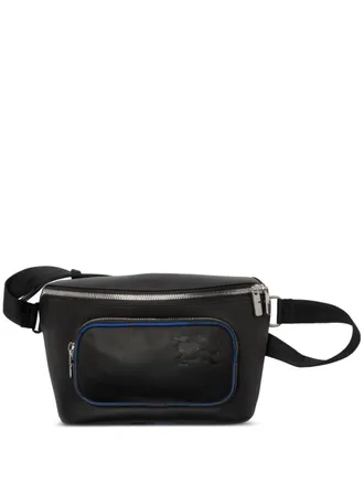 Burberry sac banane Heritage EKD en cuir - Noir