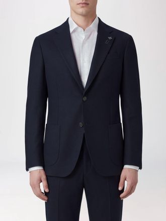 Lardini Blazer slim en cachemire avec revers en pointe et deux boutons