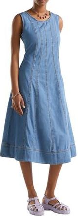 Benetton Vestito 4suldv087 Robe, Bleu, L Femmes