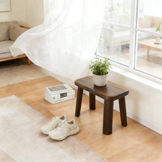 Generic Vintage Sitzbank Flur 43/60 cm Essbank Sitzhocker Blumenhocker, Holzbank Bettbank K&uuml;chenbank Flurbank, Beistelltisch Holz Eckbank, Holzhocker Rustikal