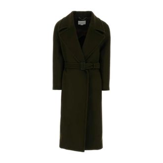 Stella McCartney G&uuml;rtel-Wollmantel im doppelreihigen Design - - Coats - Damen - Gr&uuml;n - S