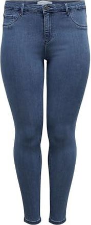 Only Carmakoma Carthunder Push Up Reg SK Jeans MBD Noos, Jean Skinny Femme, Bleu (Medium Blue Denim Medium Denim), W39 (Taille Fabricant: 50)