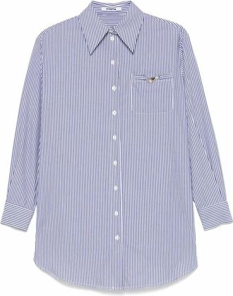 Vivetta Vivetta, Femme, Blouses et Chemises, Bleu, Taille: 34 FR Long Cotton Shirt