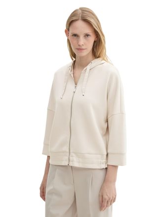 Tom Tailor Damen 1043759 Plussize Sweatjacke mit Kapuze, 12365-Dusty Beige, 52