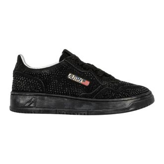 Autry Schwarzer Strass-Sneaker - - Shoes - Damen - Schwarzk - 38 EU