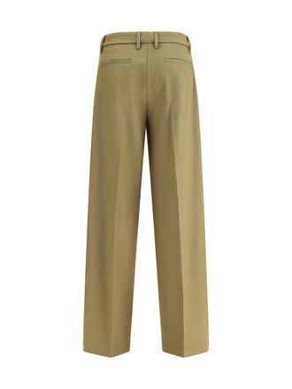 True Royal Womens Virgin Wool Pants Olive Trousers