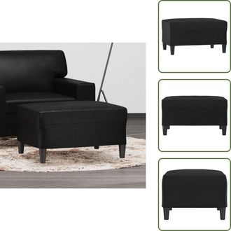 vidaXL Fu&szlig;hocker Schwarz 70x55x41 cm Kunstleder - Sitzsack - Hocker Schwarz - Fu&szlig;hocker - Lounge M&ouml;bel - Wohnzimmer Deko - The Living Store