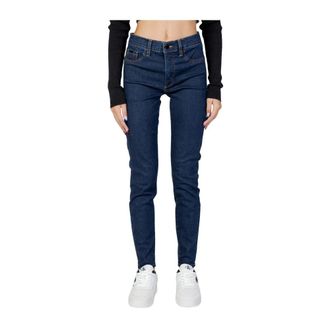 Calvin Klein Jeans Femme, Jeans, Bleu, Taille: W32 L32 Jean Bleu &agrave; Fermeture &Eacute;clair Collection Automne/Hiver