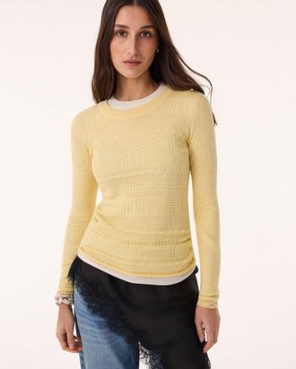 Kujten Top pointelle soie cachemire - Top Semeti Pointelle