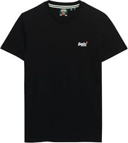 Superdry Herren Essential T-Shirt mit Stickerei Schwarz XXXL