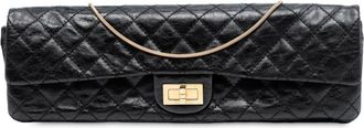 Chanel Hobo Bags - Reissue 2.55 Quilted Glazed Calfskin East West Sin - Gr. unisize - in Schwarz - f&uuml;r Damen