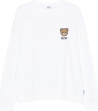 Moschino Homme, Sweatshirts et sweats &agrave; capuche, Blanc, Taille: XL SweaT-shirt Ours en peluche