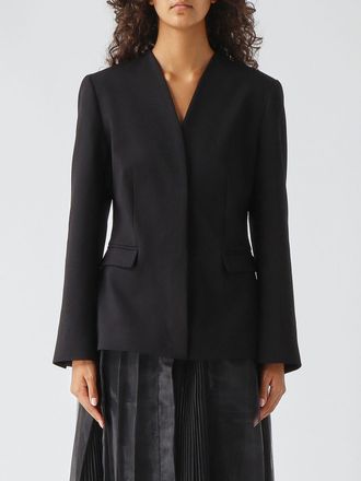 Meimeij Robe midi &eacute;vas&eacute;e et pliss&eacute;e avec col en V et &eacute;paules rembourr&eacute;es