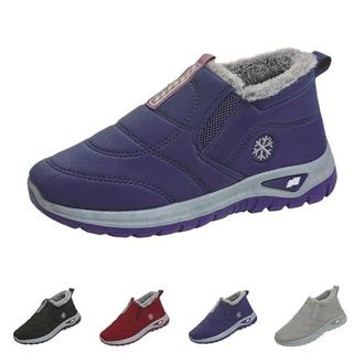 Generic Bottines dhiver &agrave; enfiler pour femme avec doublure en polaire - Chaussures chaudes &eacute;paisses et d&eacute;contract&eacute;es confortables - Chaussures dext&eacute;rieur impe