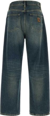 Carhartt Work in Progress Mens Denim Aaron Pant Blue Exterior: Cotton Pantaloni Trousers