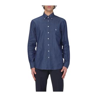 Etro Blaues Langarm-Knopfhemd - - Shirts - Herren - Blau - 3XL