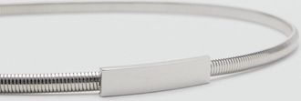 Mango Ceinture fine métallique argent - Femme - S - MANGO