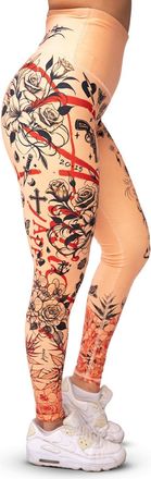 Anarchy Apparel Compression Leggings, Inked Athletica Nude (L)