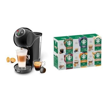 Nescaf&eacute; Dolce Gusto NESCAF&Eacute; Dolce Gusto Genio S Plus automatische Kaffeemaschine in Schwarz, Starter-Kit inklusive 6 Packungen STARBUCKS by NESCAF&Eacute; Dolce Gusto Kaffeekaps