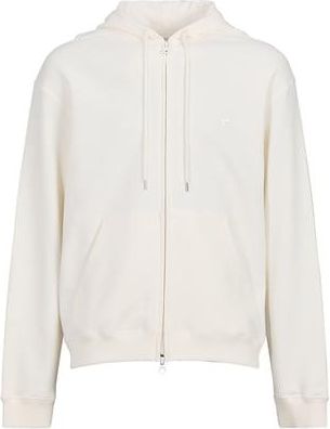 Courr&egrave;ges Hoodie zipp&eacute; &agrave; logo imprim&eacute; en coton