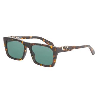 Off-white unisex, Accessoires, Multicolore, Taille: 56 MM Lunettes de soleil Havana vertes, mod&egrave;le Albany