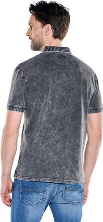 Engbers Poloshirt Herren Poloshirt mit authentischem Farbeffekt, Anthrazit
