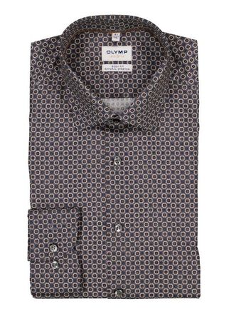 Olymp Herren Hemden grau gemustert