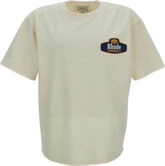Rhude Homme, Tops, Blanc, Taille: M Graphic Logo T-Shirt