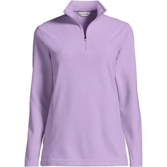 Lands End Anyweather Fleece-Pullover mit Rei&szlig;verschluss, Damen, Gr&ouml;&szlig;e:32-34 regular, Lila, Polyester, by Lands End