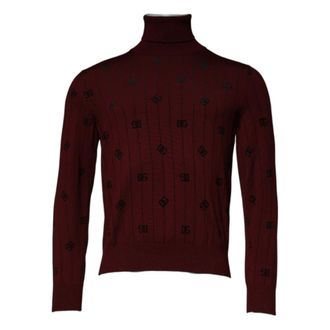 Dolce & Gabbana Monogramm Strick-Rollkragenpullover - - Knitwear - Herren - Braun - M