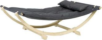 Amazonas Sandals Xxl Schwebebett Lounge Bed Schwebeliege Anthracite inkl. Holzgestell - Amazonas