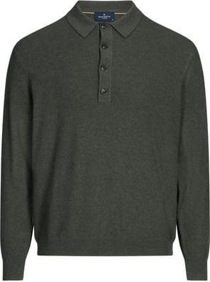 Hackett Pull col polo en laine mérinos et coton
