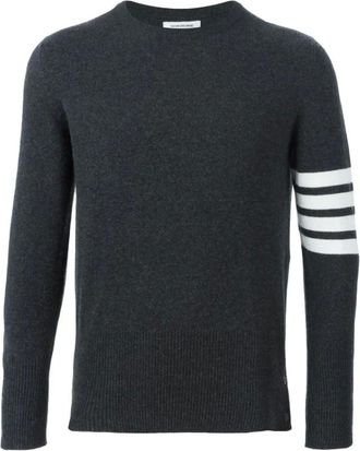 Thom Browne Homme, Pulls, Gris, Taille: XL Pulls &agrave; col rond