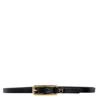Pinko Pinko, unisex, Accessoires, Noir, Taille: S Ceinture en cuir avec logo